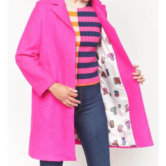 Vilagallo | Jackets & Coats | New Vilagallo Mara Coat In Pink | Poshmark